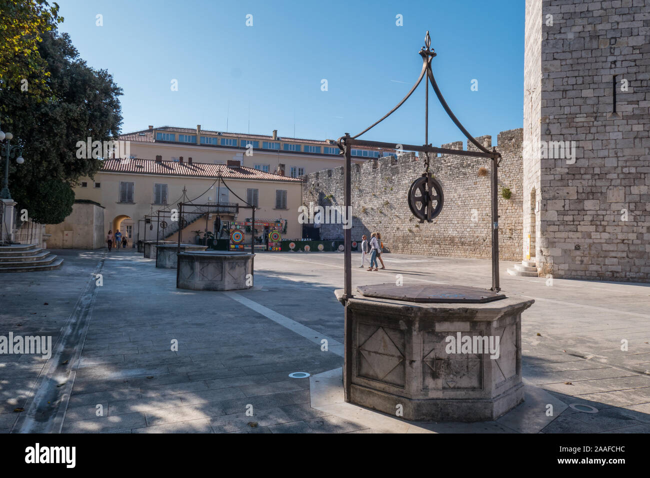 Five wells square in Zadar, Croatia Stock Photo - Alamy