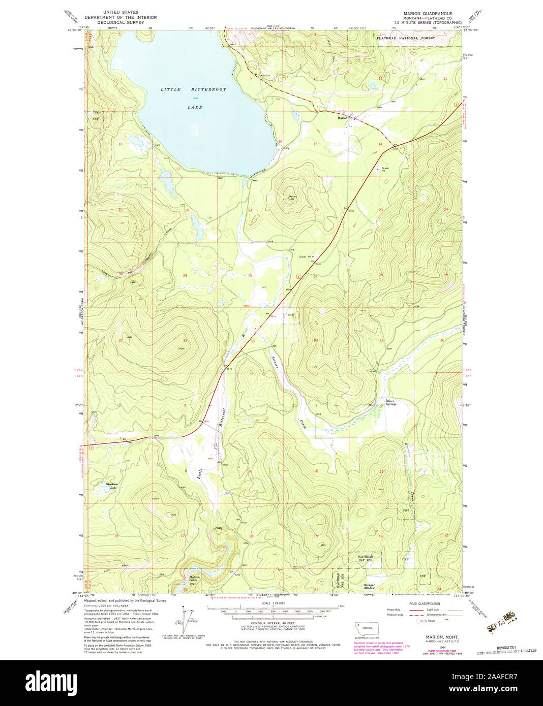 Map of marion montana hi-res stock photography and images - Alamy