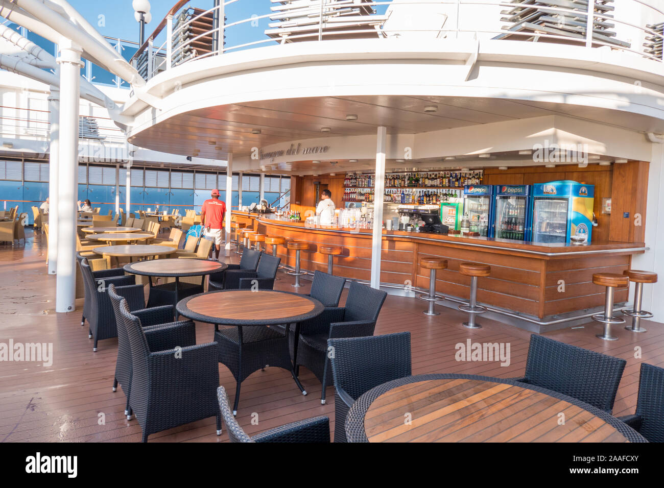 La canzone del mare bar on the cruise ship MSC Lirica Stock Photo - Alamy