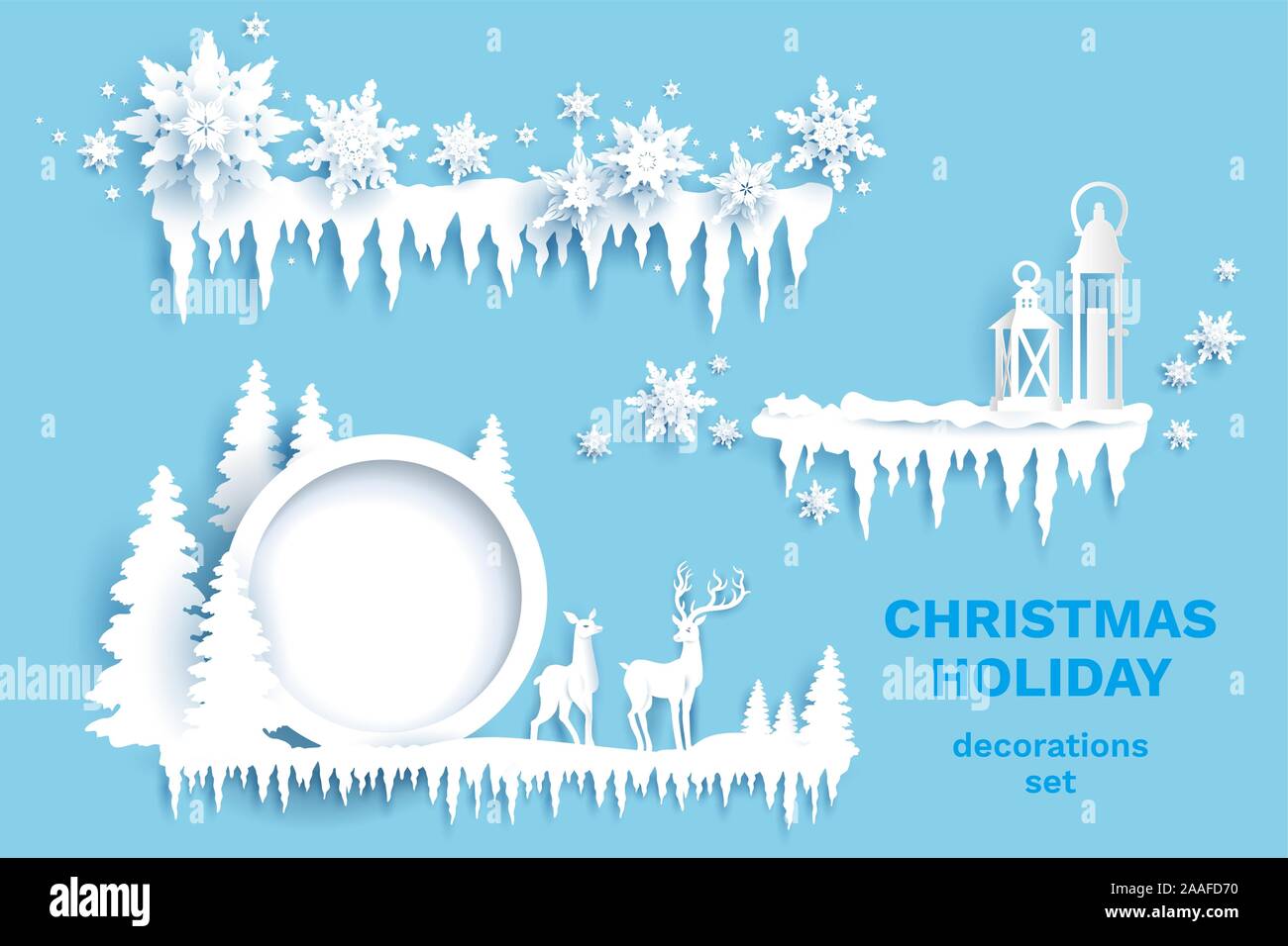 Realistic paper cut elements set Stock Vector Image & Art - Alamy