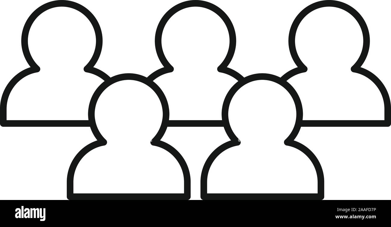 Strategy audience icon. Outline strategy audience vector icon for web ...