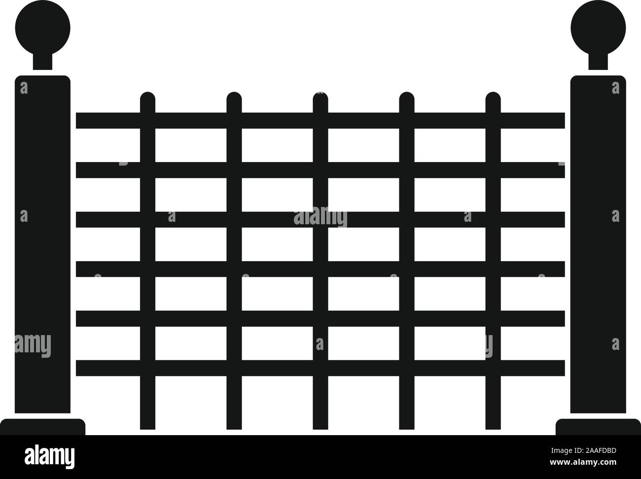 Steel fence icon. Simple illustration of steel fence vector icon for ...