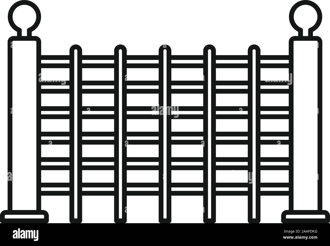 Steel fence icon. Outline steel fence vector icon for web design ...