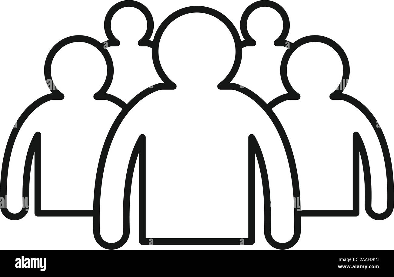 Young audience icon. Outline young audience vector icon for web design ...