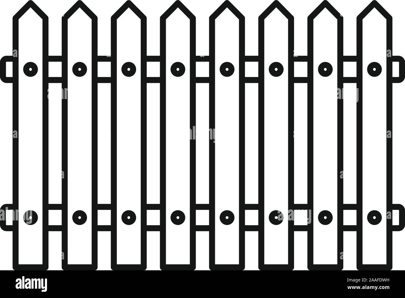 Yard fence icon. Outline yard fence vector icon for web design isolated ...