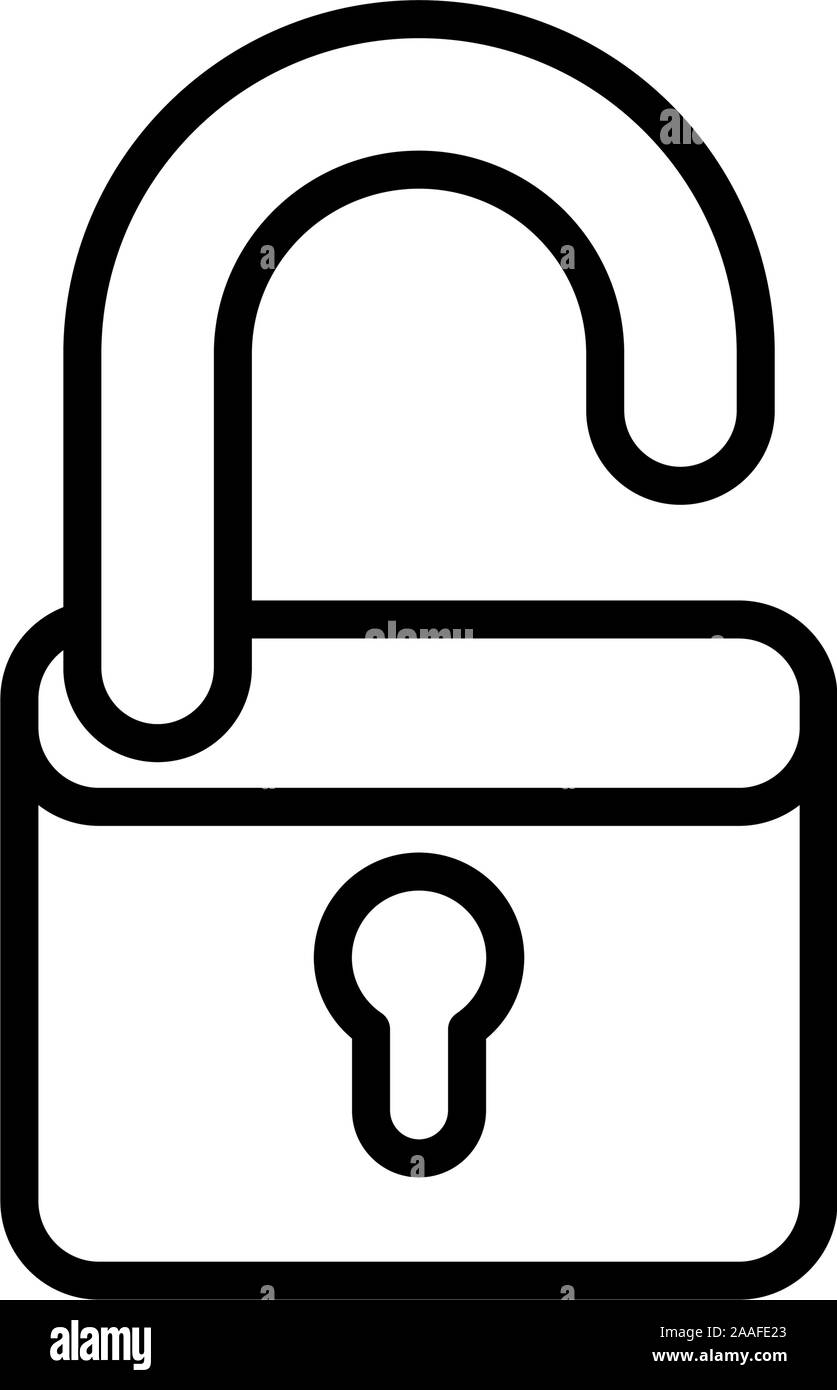 Isolated padlock line vector design Stock Vector Image & Art - Alamy