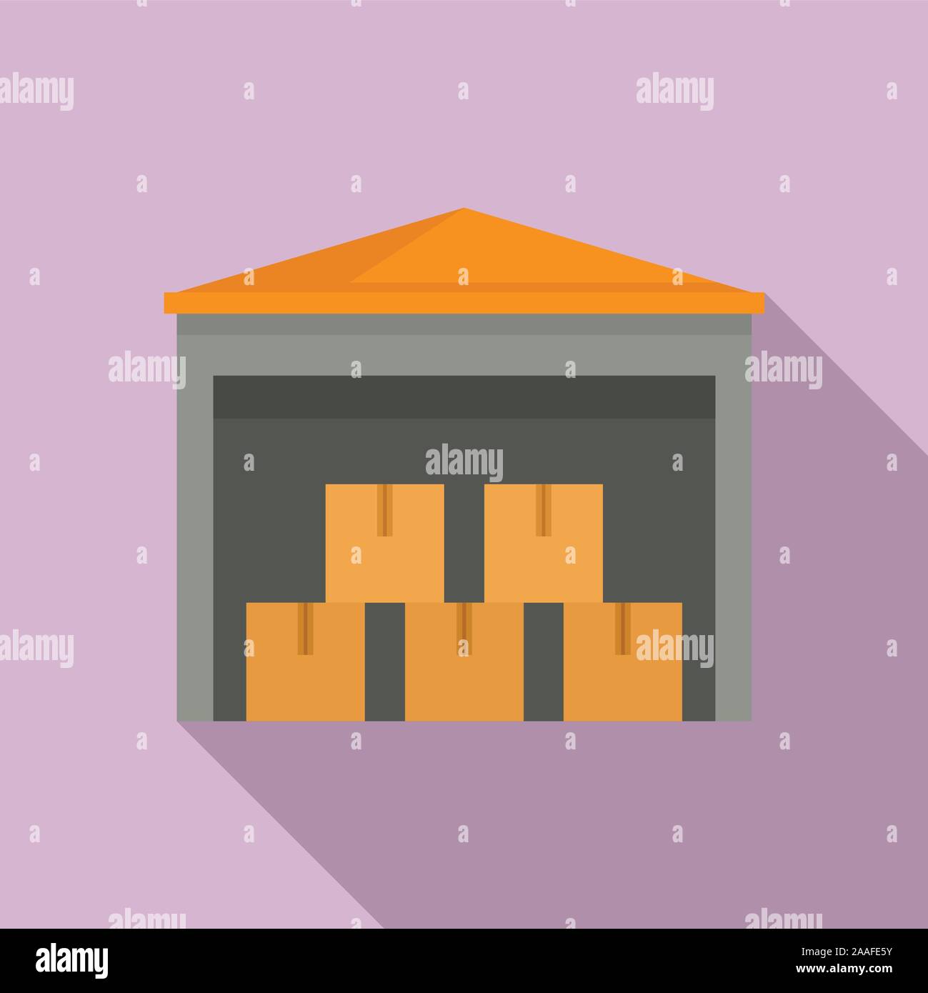 Warehouse building icon. Flat illustration of warehouse building vector ...