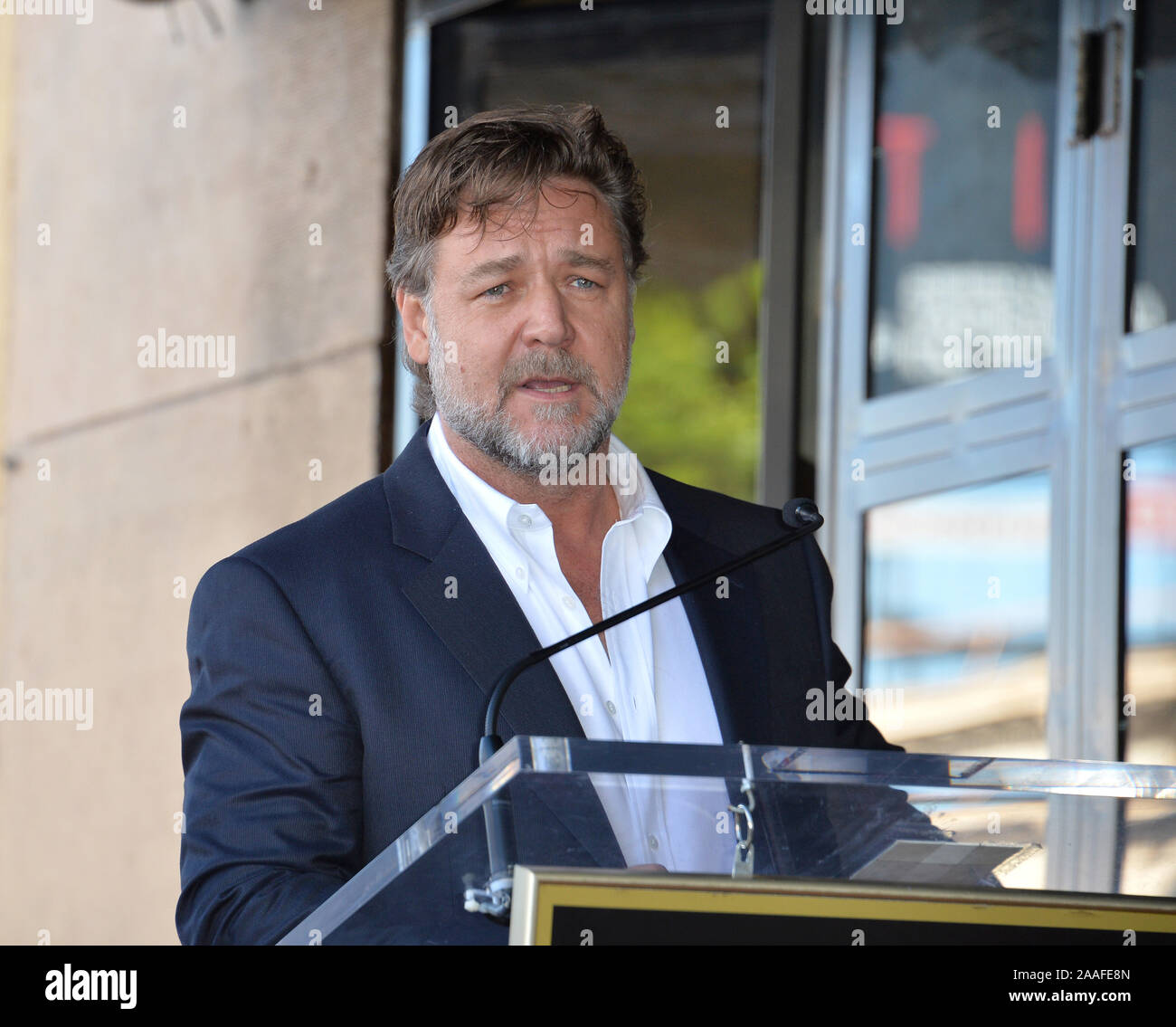 LOS ANGELES, CA - NOVEMBER 5, 2015: Actor Russell Crowe on Hollywood ...