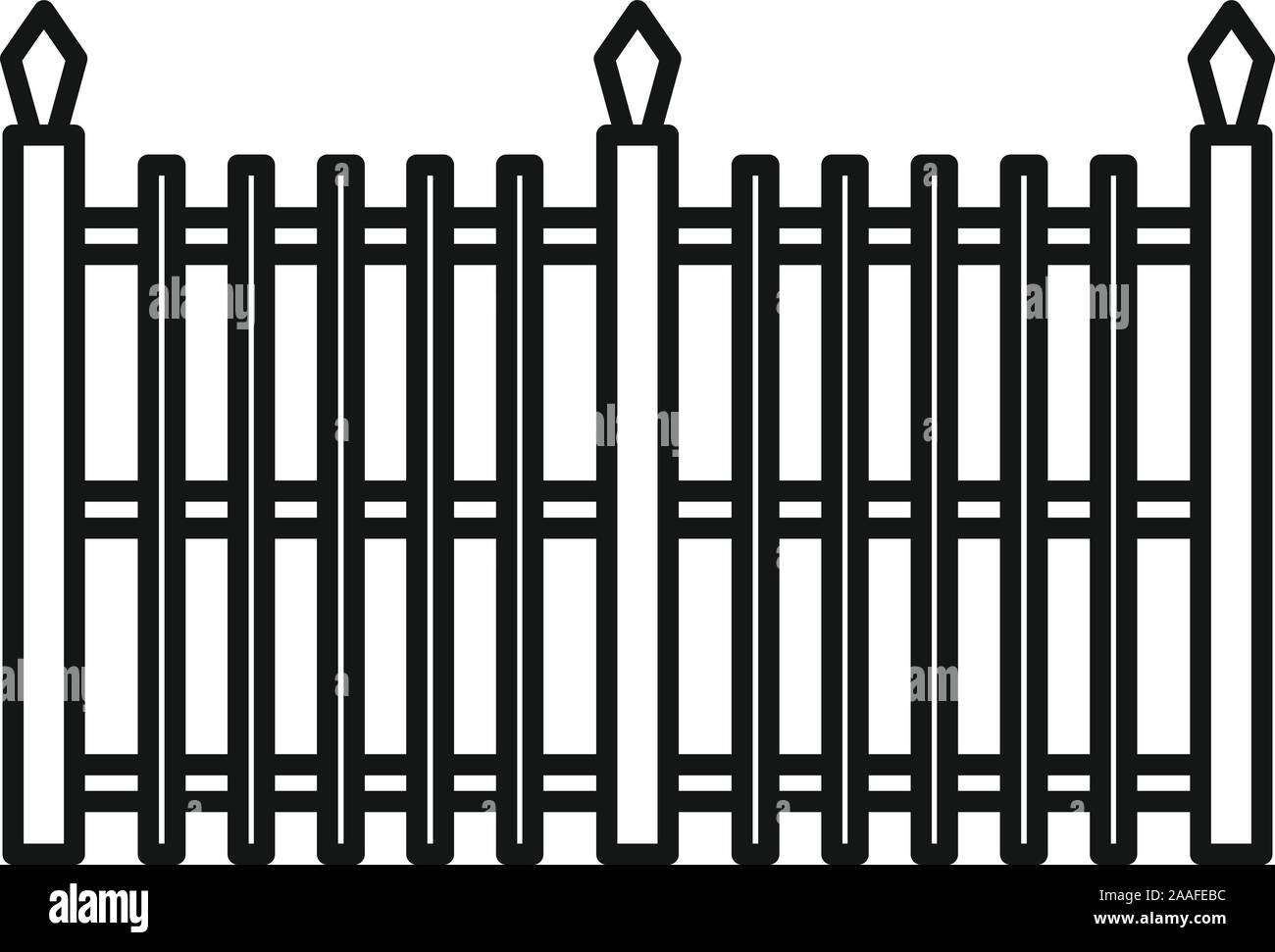 Metal fence icon. Outline metal fence vector icon for web design ...