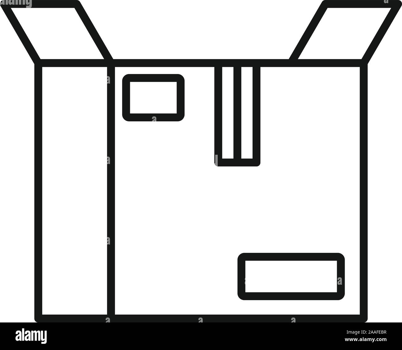 Open parcel box icon. Outline open parcel box vector icon for web ...