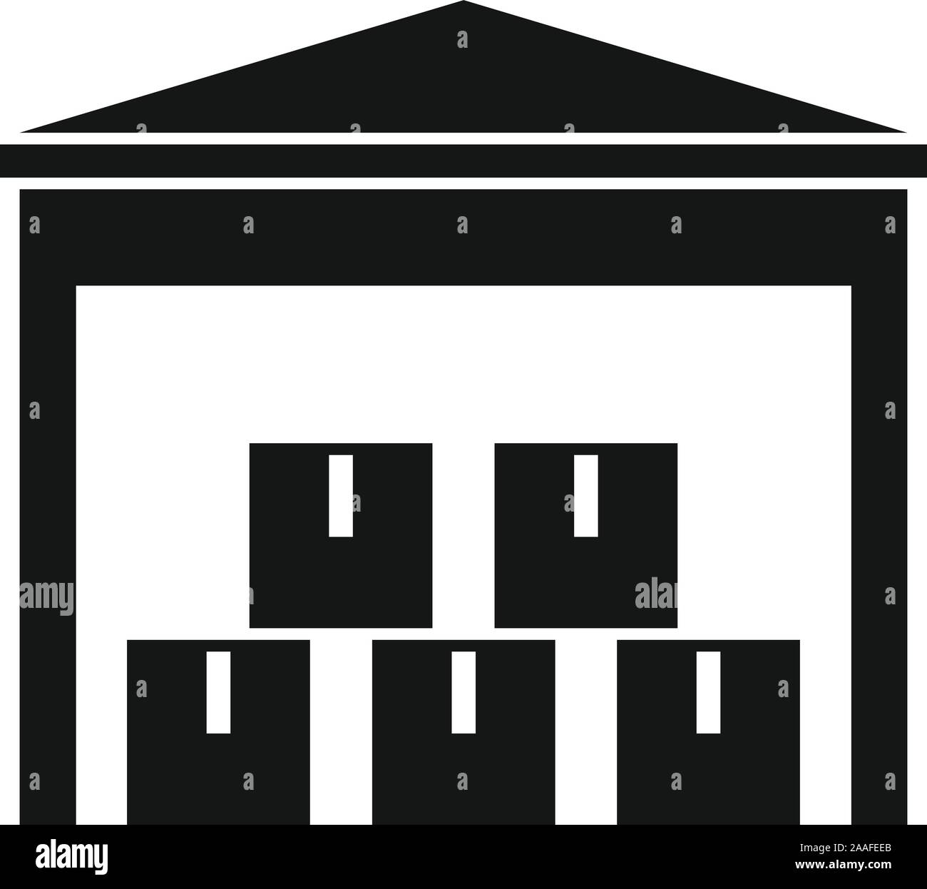 Warehouse building icon. Simple illustration of warehouse building ... Warehouse building icon. Simple illustration of warehouse building ...