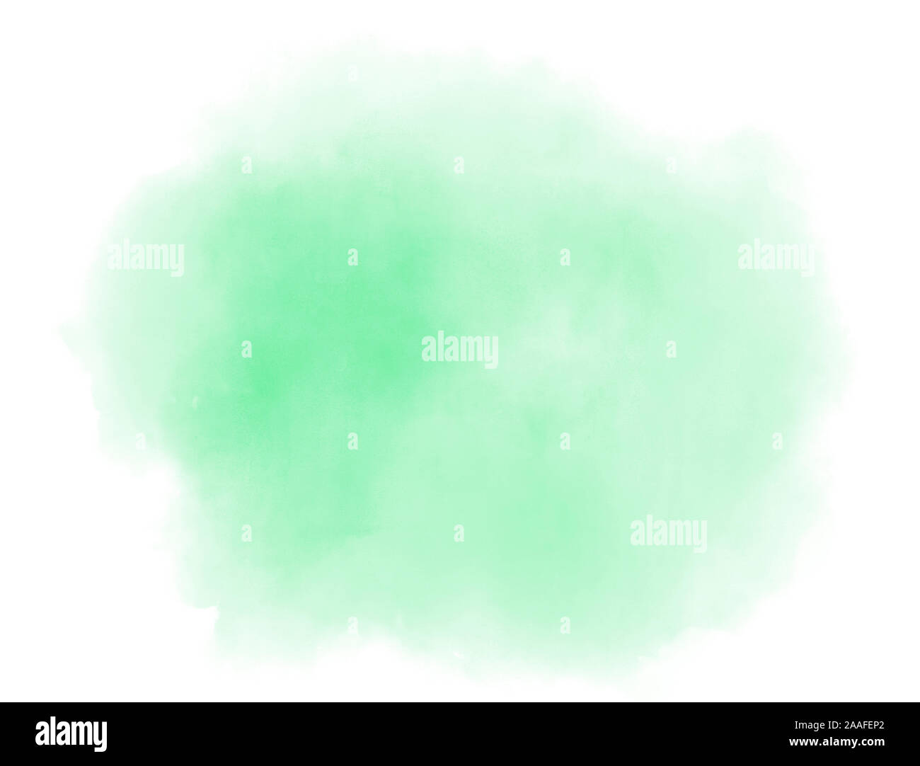 Green ethereal pastel watercolor cloud splash on white background Stock ...