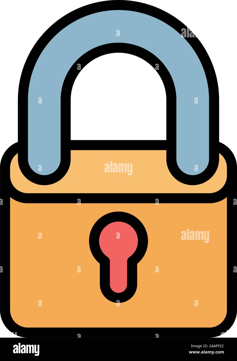 Old metal gate with padlock Stock Vector Images - Alamy