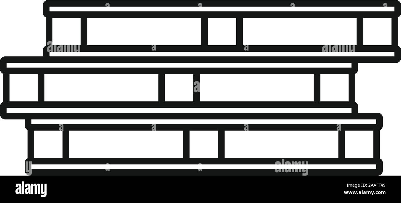Wood pallet stack icon. Outline wood pallet stack vector icon for web ...
