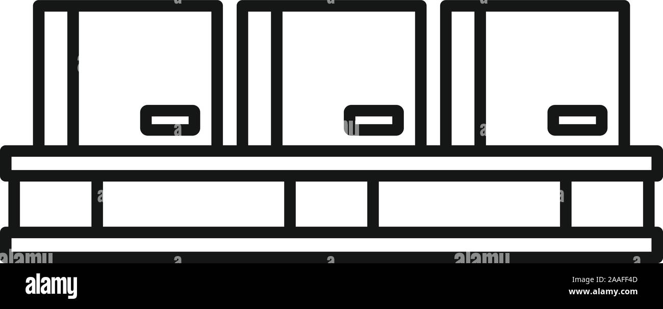 Full pallet box icon. Outline full pallet box vector icon for web ...