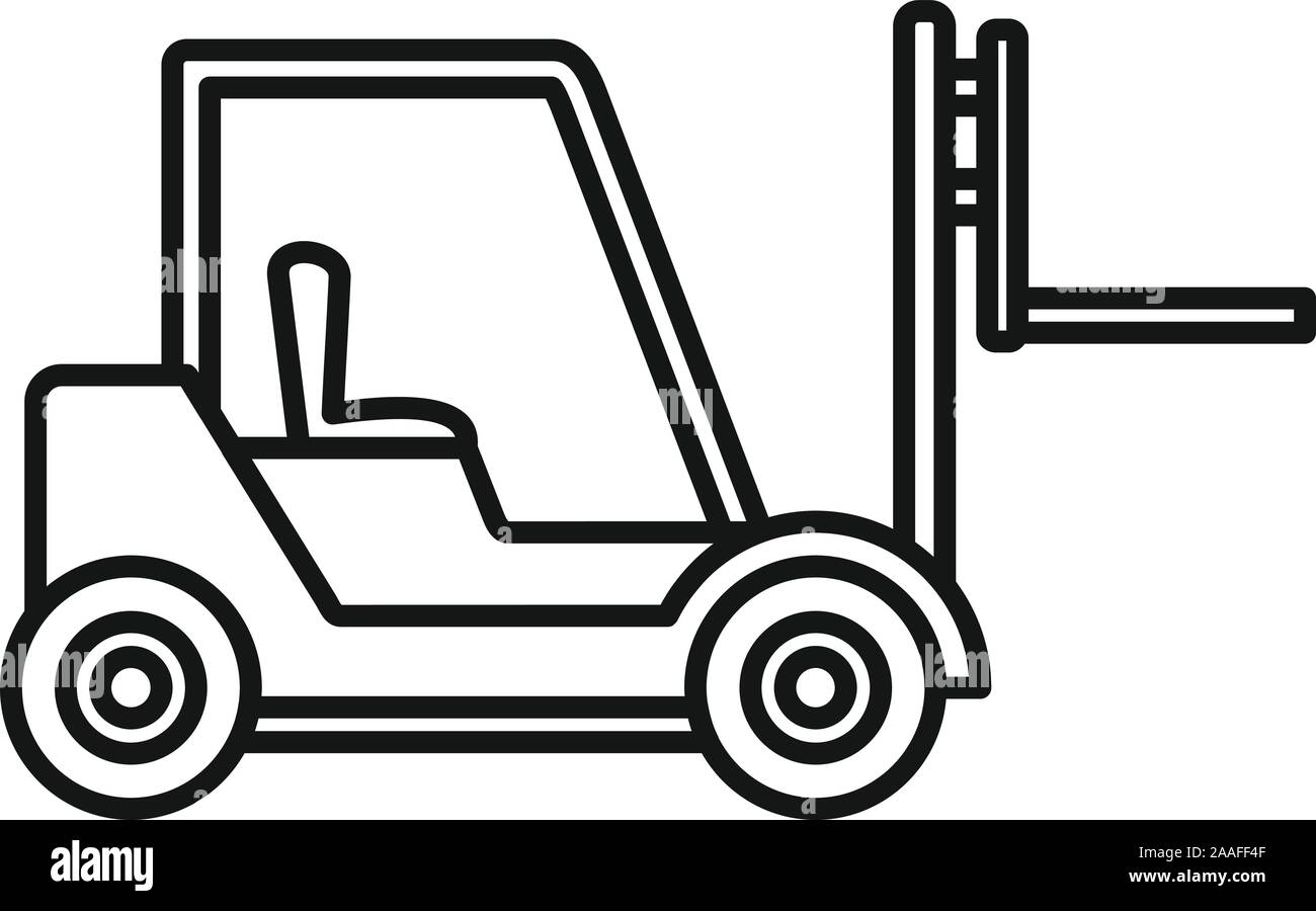 Warehouse forklift icon. Outline warehouse forklift vector icon for web ...