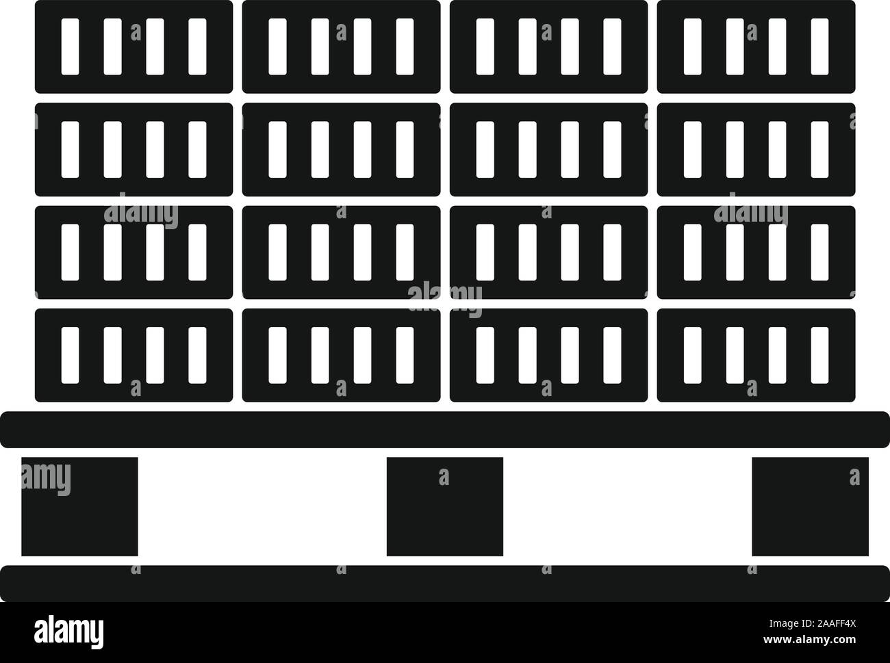 Bricks pallet icon. Simple illustration of bricks pallet vector icon ...