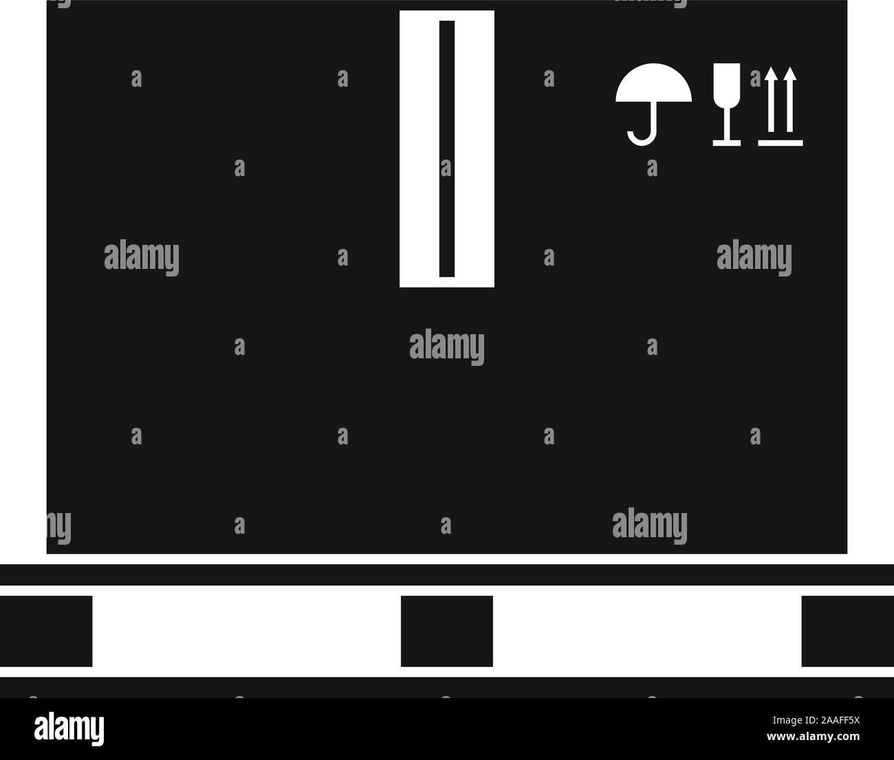 Parcel pallet icon. Simple illustration of parcel pallet vector icon ...