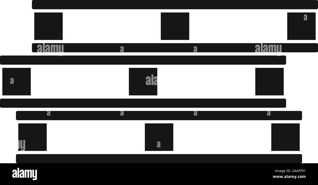 Wood pallet stack icon. Simple illustration of wood pallet stack vector ...