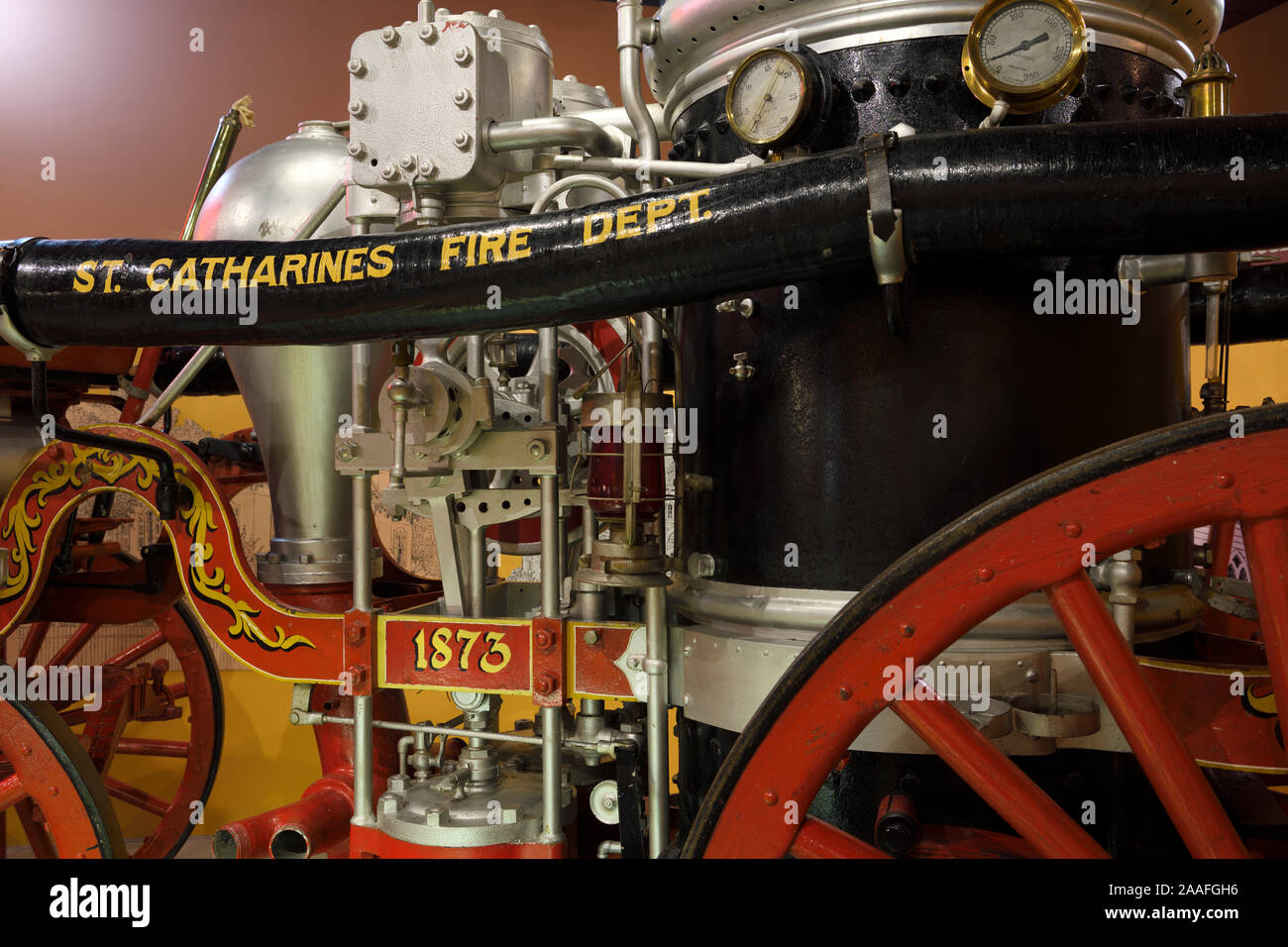 Historical 1873 Steam engine water Pumper of the St. Catherines Fire ...