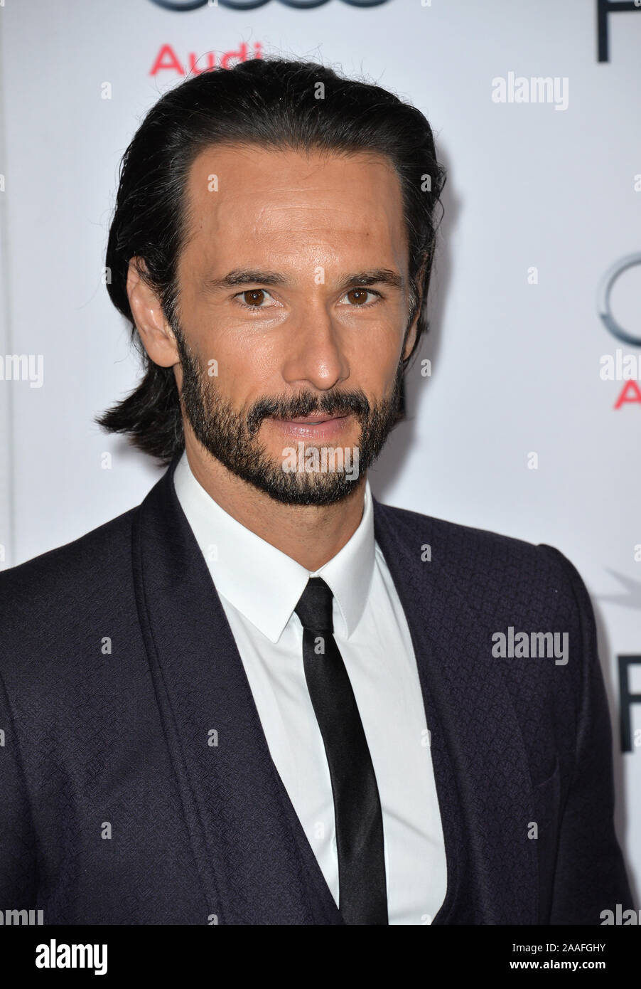 LOS ANGELES, CA - NOVEMBER 9, 2015: Actor Rodrigo Santoro at the ...