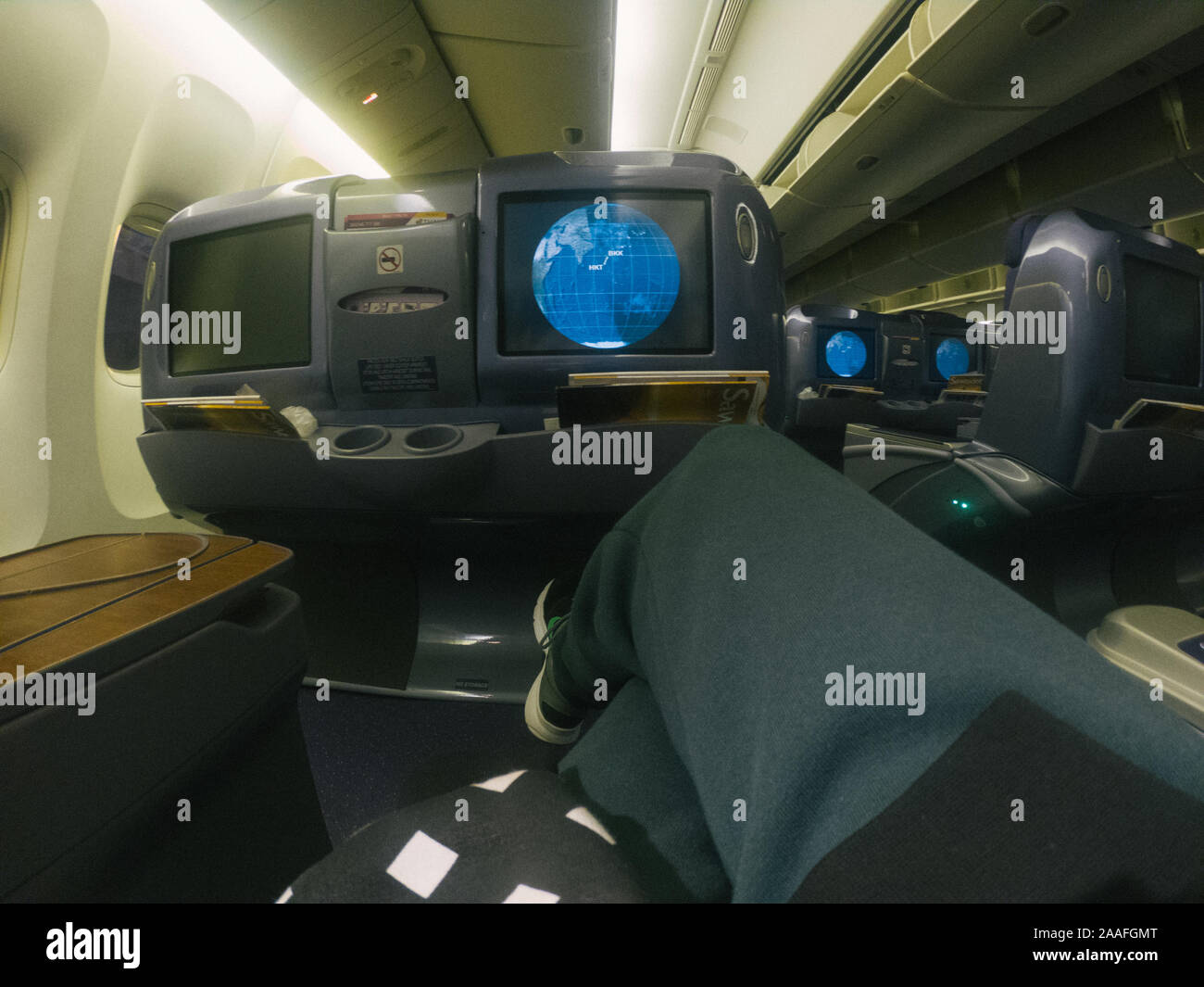 Commercial aircraft interior tv screen hi-res stock photography and ...