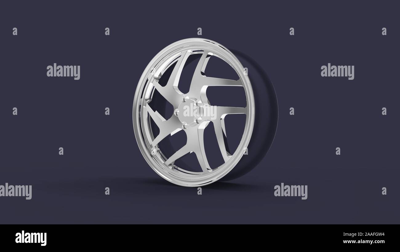 3d rendering of an exclusive car rim isolated in studio background ...