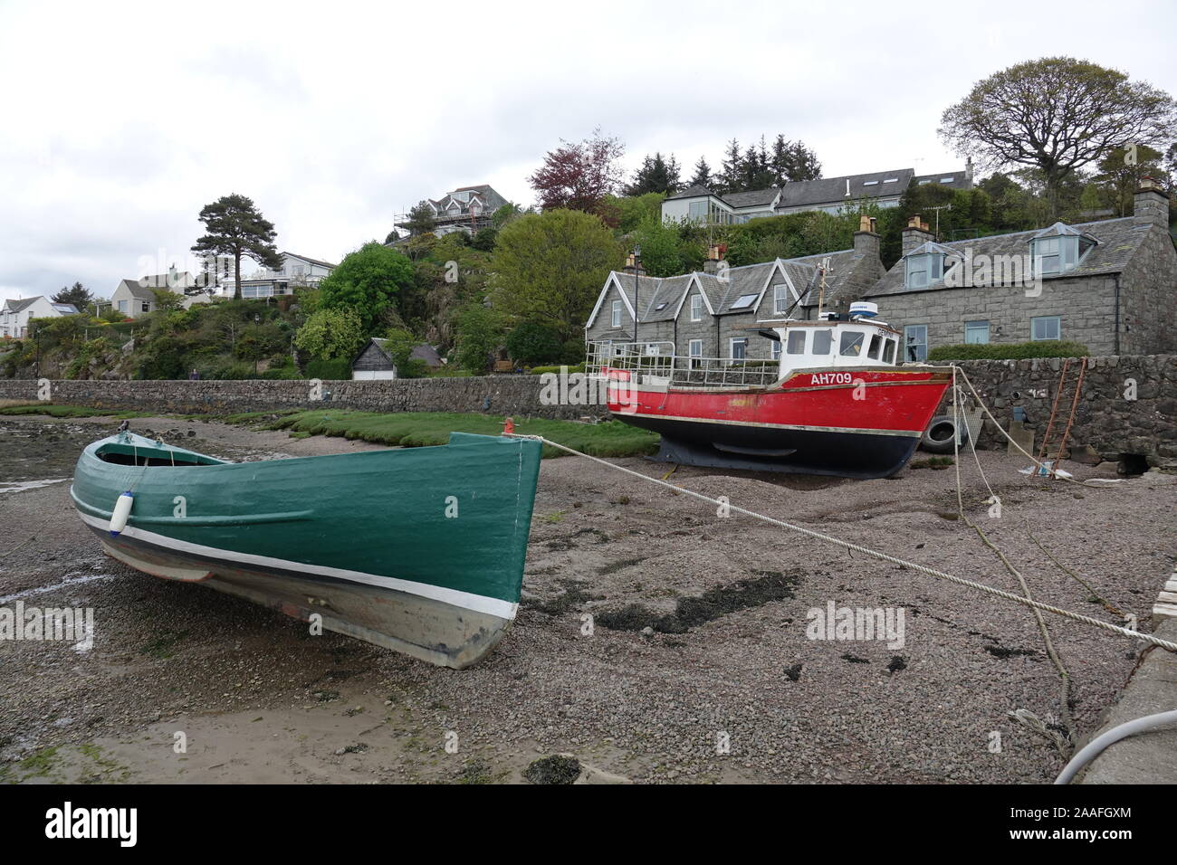 Boats at Kippford Stock Photo - Alamy