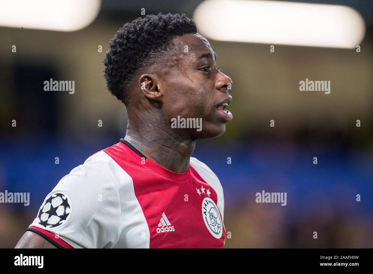 LONDON, ENGLAND - NOVEMBER 05: Quincy Promes of AFC Ajax looks on ...