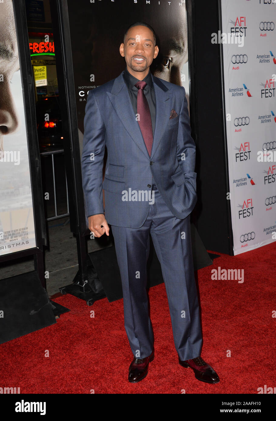 LOS ANGELES, CA - NOVEMBER 10, 2015: Actor Will Smith at the premiere ...
