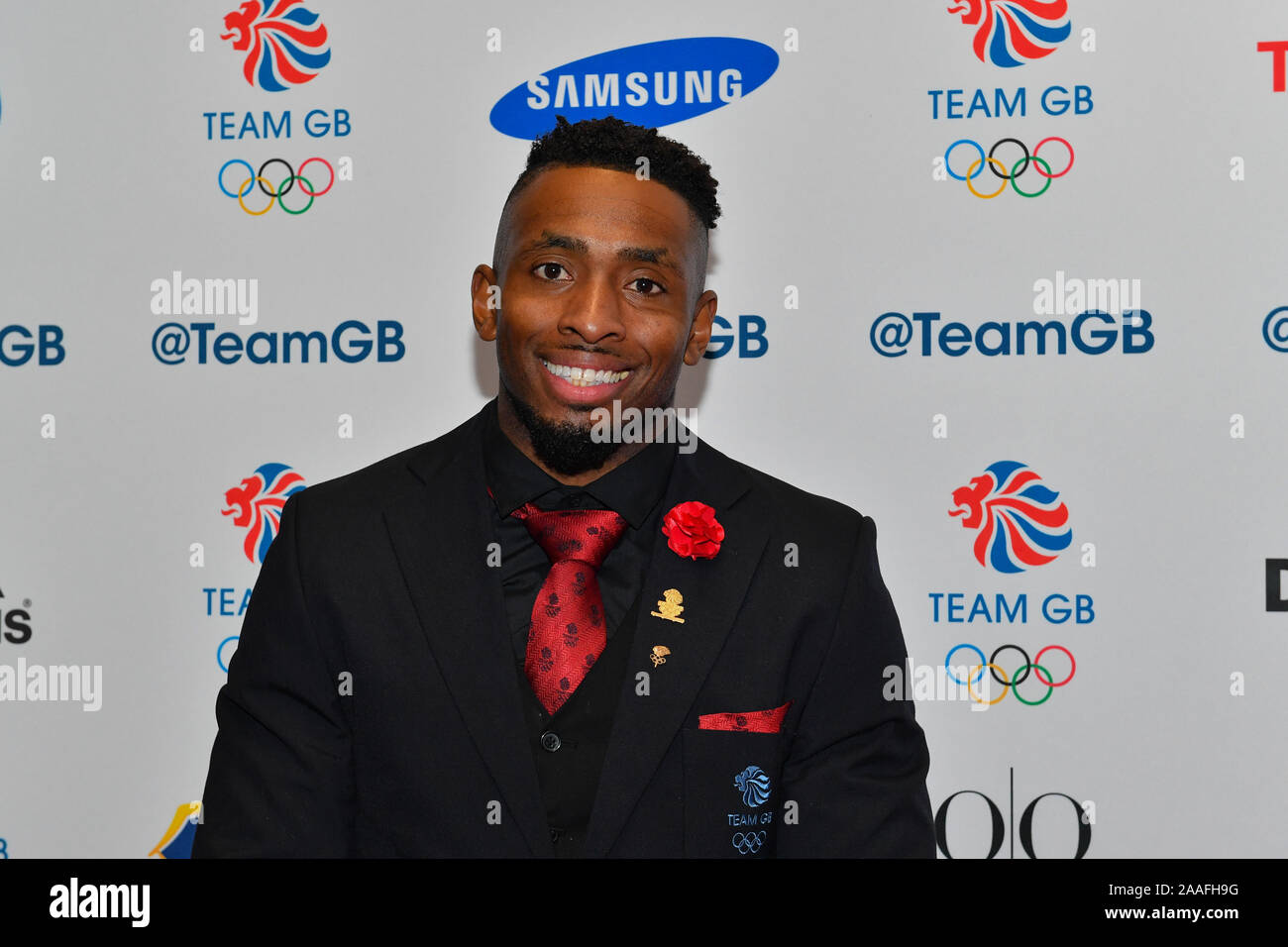 London, UK. 21th Nov, 2019. Joel Fearon during the 2019 Team GB Ball at ...