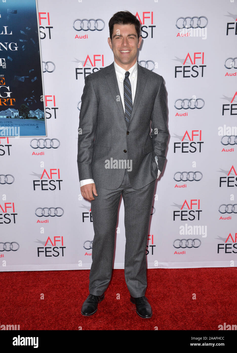 LOS ANGELES, CA - NOVEMBER 12, 2015: Actor Max Greenfield at the world ...