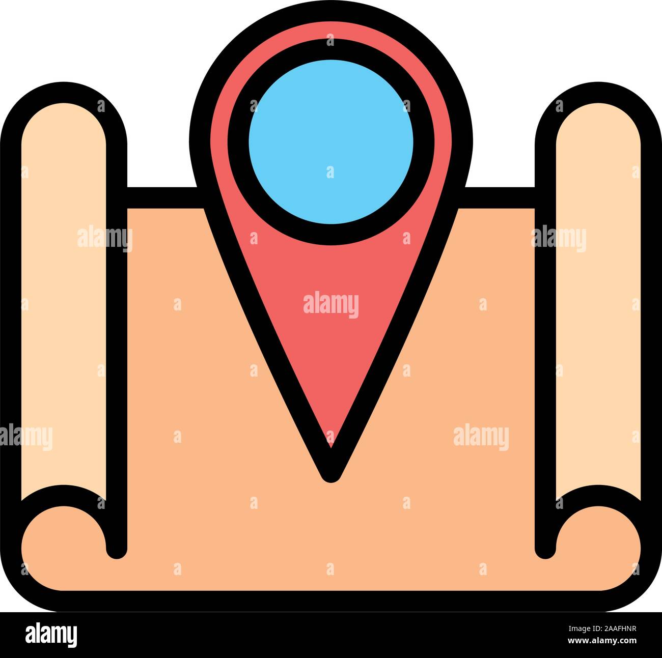 Isolated gps mark and map fill vector design Stock Vector Image & Art ...