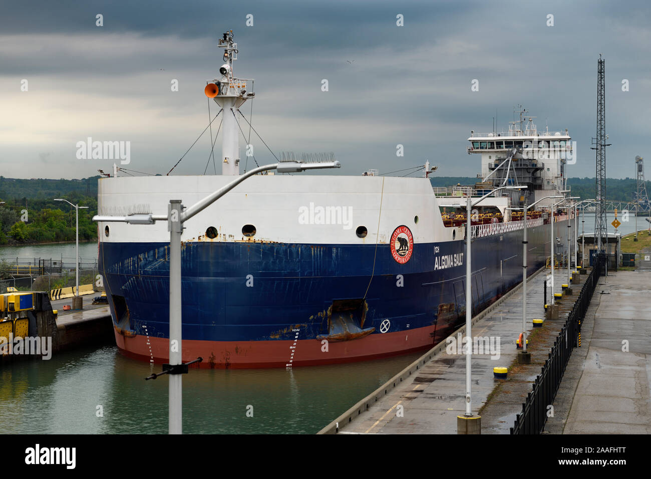 Great Lakes bulk carrier tanker going to Lake Ontario at Lock 3 on the ...