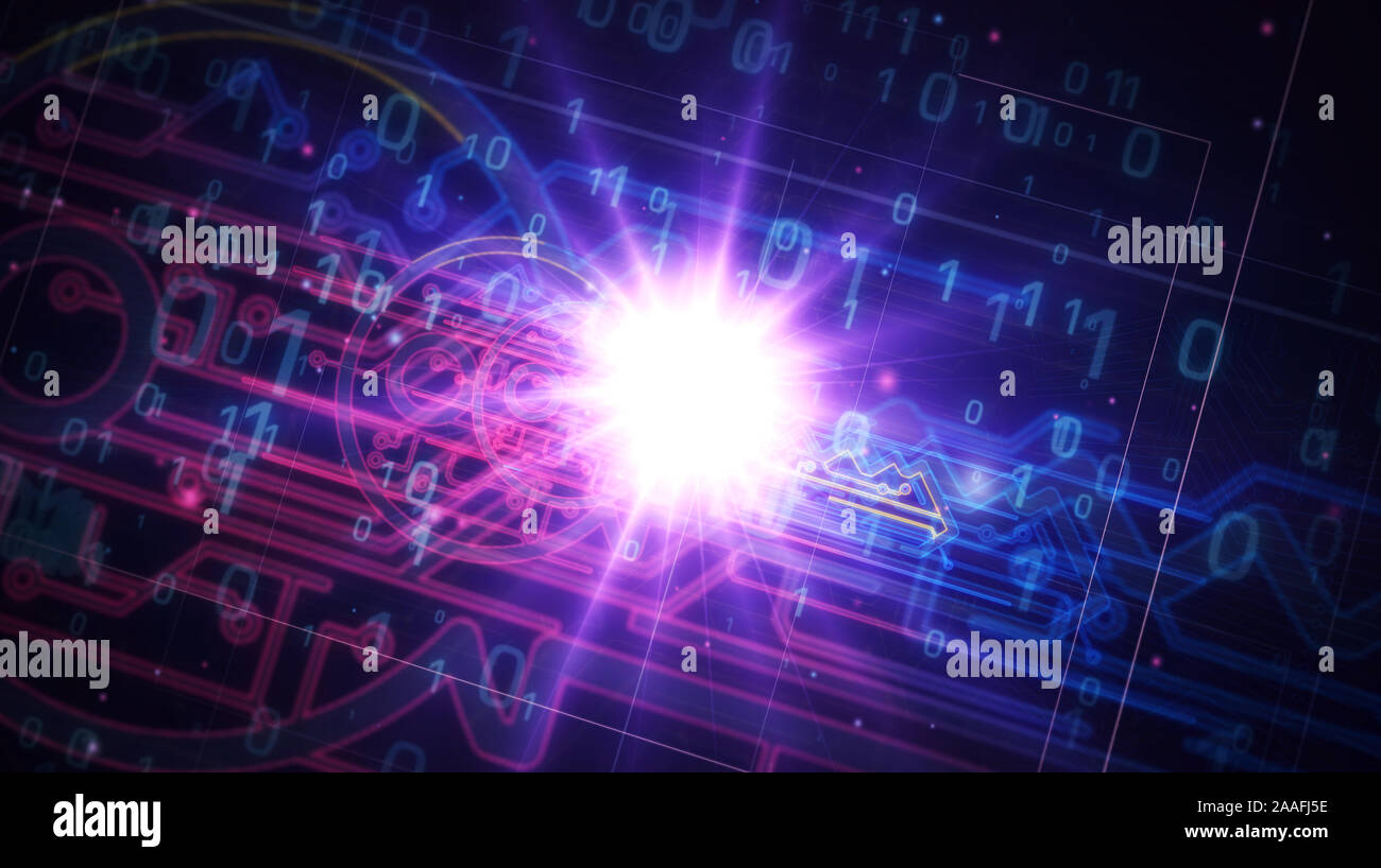 Cyber security key futuristic 3D rendering illustration. Concept of ...