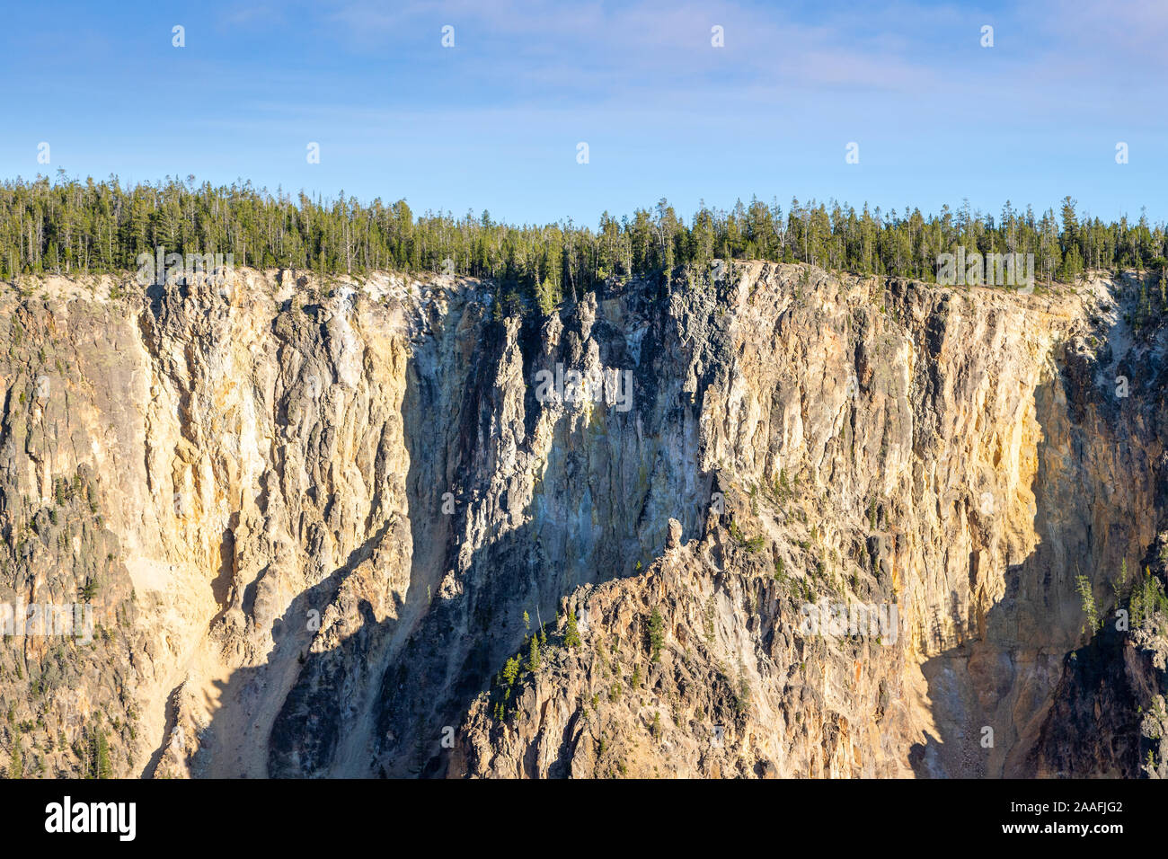 Unique rock formations at the Grand Canyon of the Yellowstone National ...