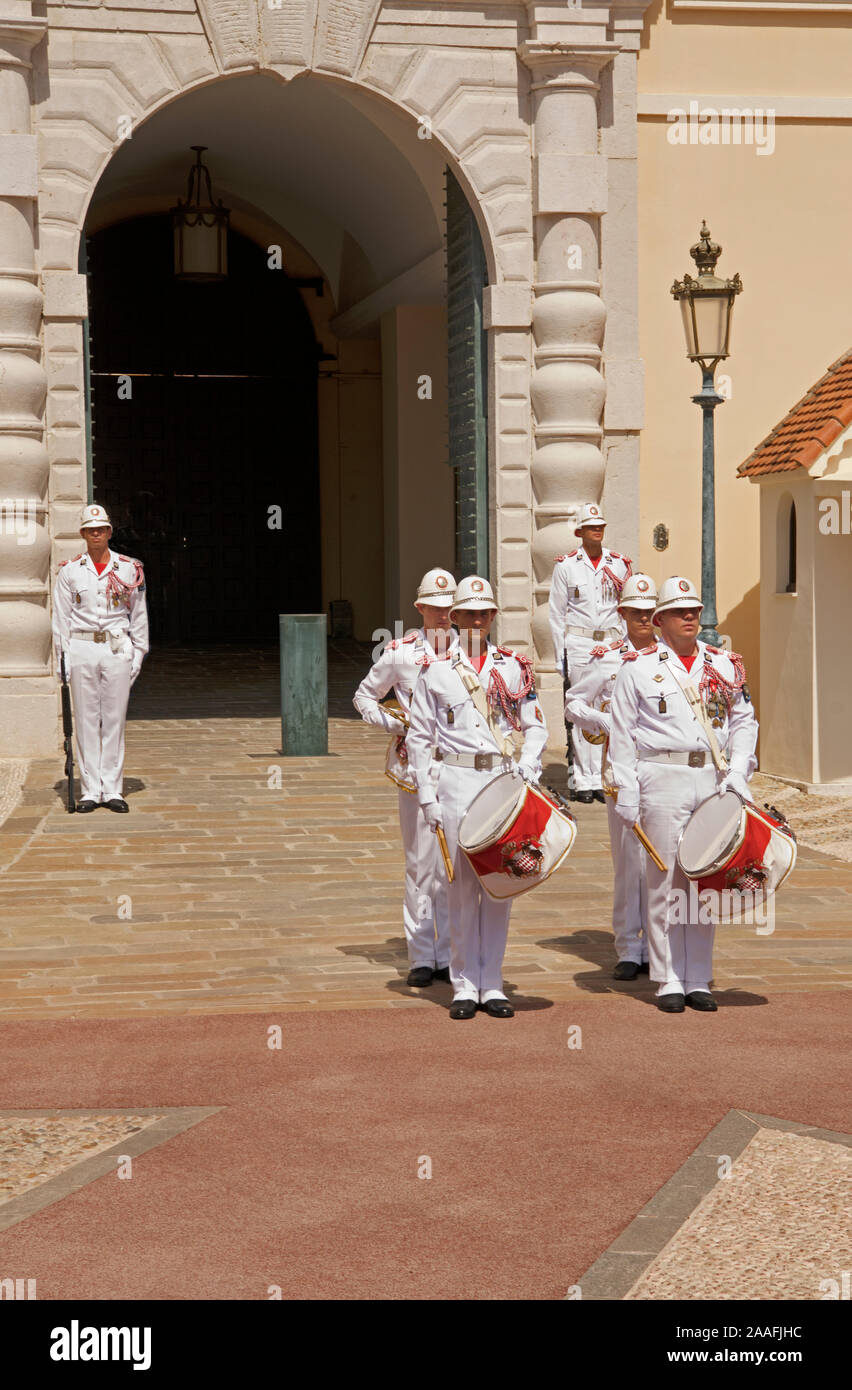 Changing of the Guard Princes Palace Monte Carlo Monaco Stock Photo - Alamy