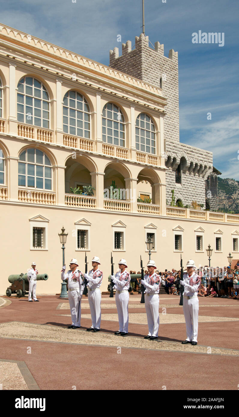 Changing of the Guard Princes Palace Monte Carlo Monaco Stock Photo - Alamy