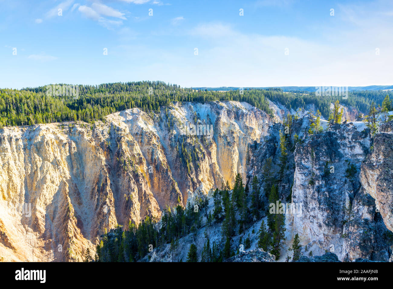 Unique rock formations at the Grand Canyon of the Yellowstone National ...