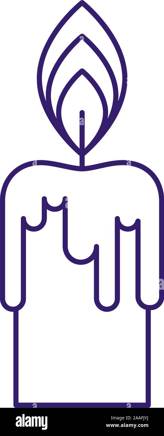 Isolated candle line vector design Stock Vector Image & Art - Alamy