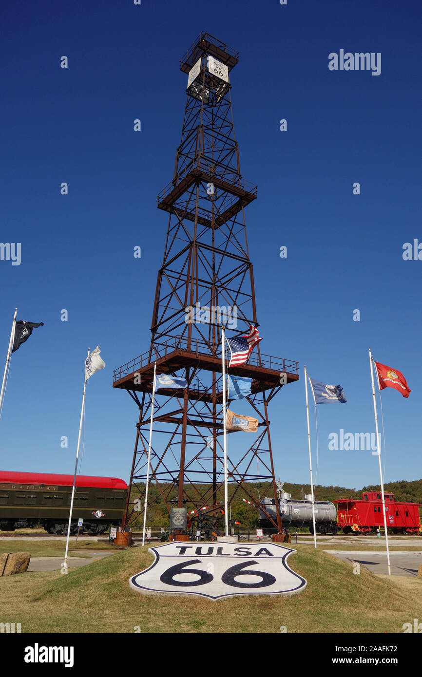 Route 66 Historical Village in Tulsa Oklahoma Stock Photo - Alamy