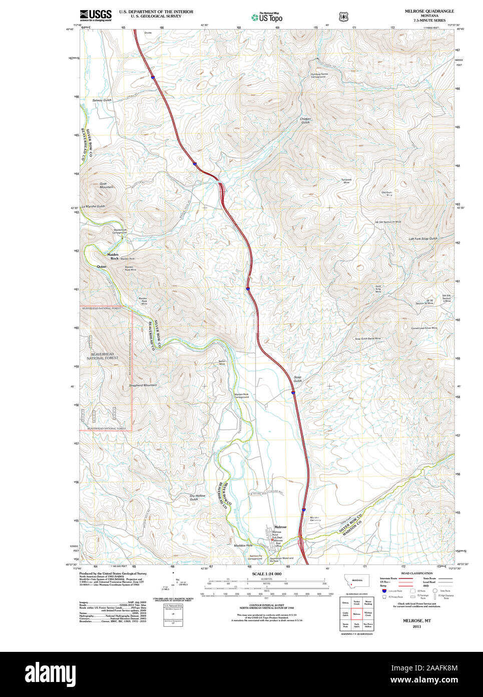 Melrose map Cut Out Stock Images & Pictures - Alamy