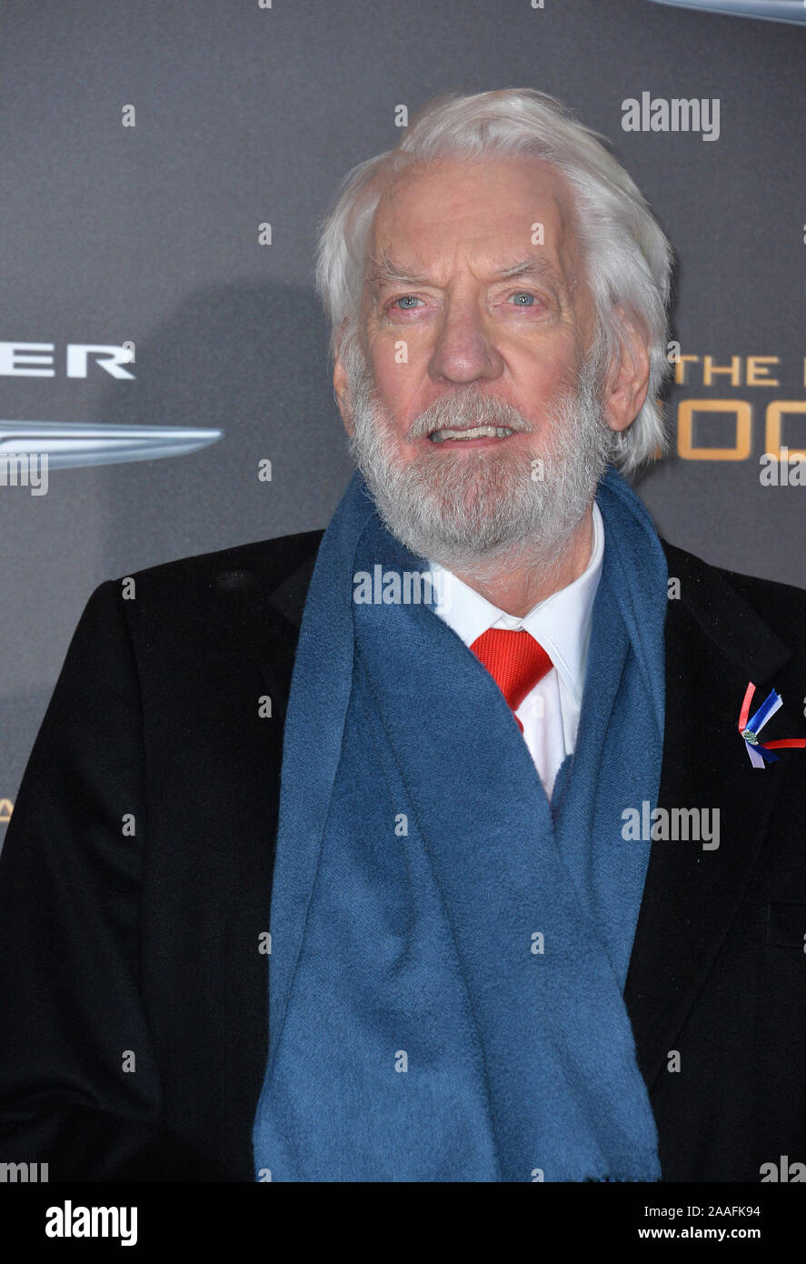 LOS ANGELES, CA - NOVEMBER 16, 2015: Actor Donald Sutherland at the ...