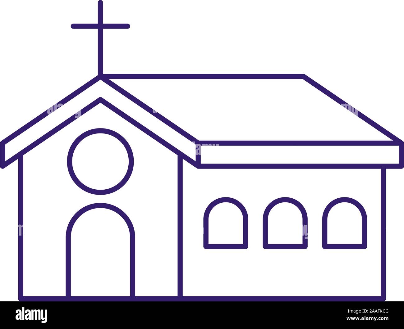 Isolated church with line vector design Stock Vector Image & Art - Alamy