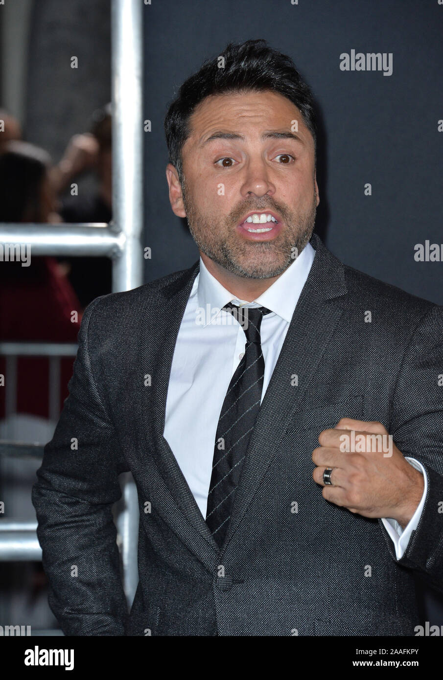 LOS ANGELES, CA - NOVEMBER 19, 2015: Boxer Oscar De La Hoya at the ...