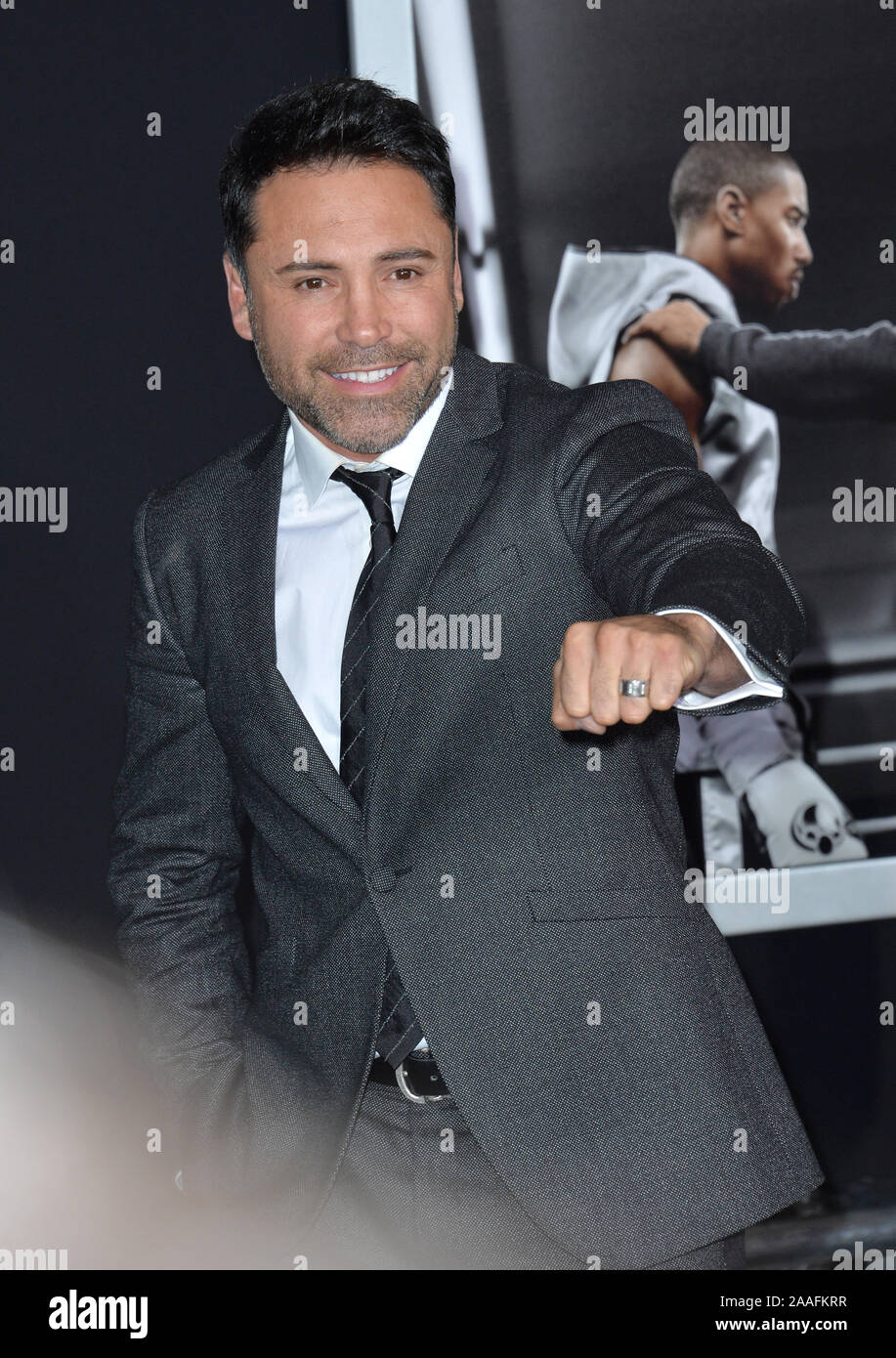LOS ANGELES, CA - NOVEMBER 19, 2015: Boxer Oscar De La Hoya at the ...