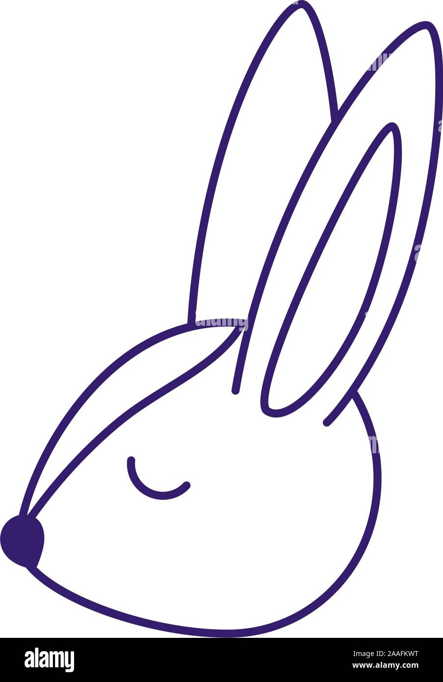 Isolated rabbit cartoon line vector design Stock Vector Image & Art - Alamy