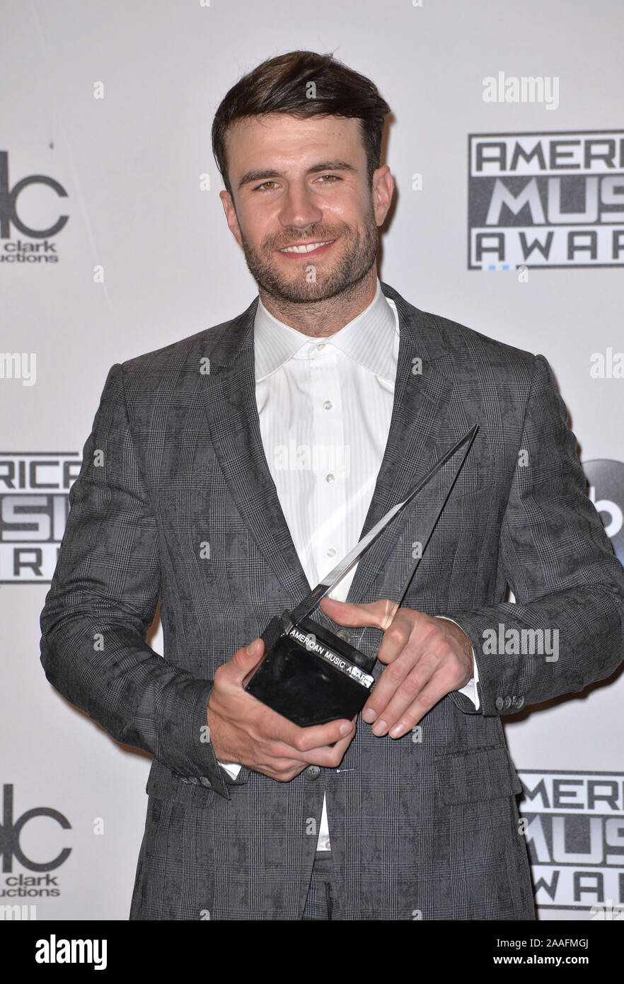 LOS ANGELES, CA. November 22, 2015: Sam Hunt at the 2015 American Music ...