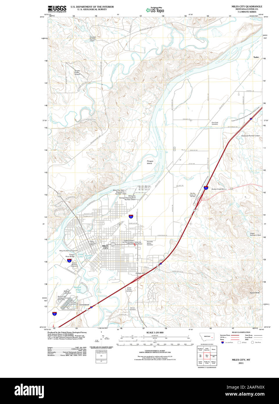 Map of miles city montana hi-res stock photography and images - Alamy
