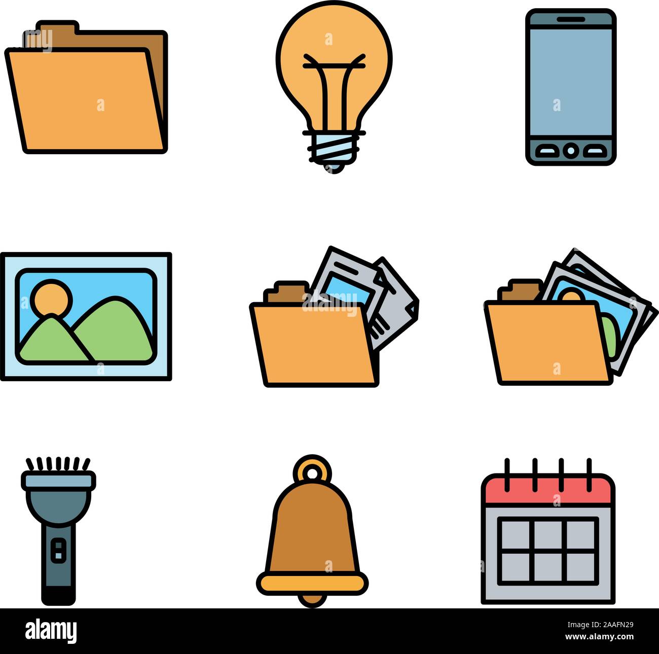 User interface and social media fill icon set design Stock Vector Image ...